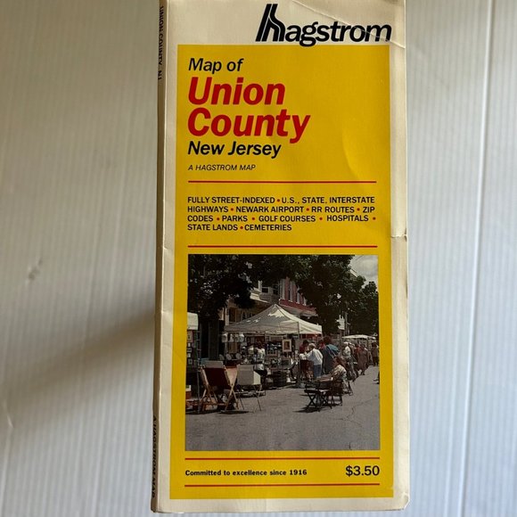 Hagstrom | Office | Pocket Map Of Union County New Jersey Fully ...